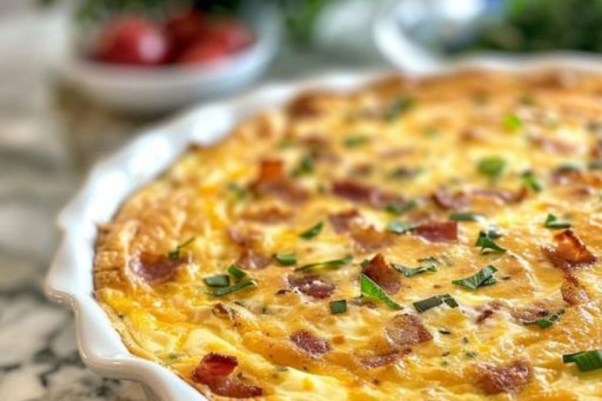 Bacon and Cheddar Crustless Quiche Recipe - Useful Recipes